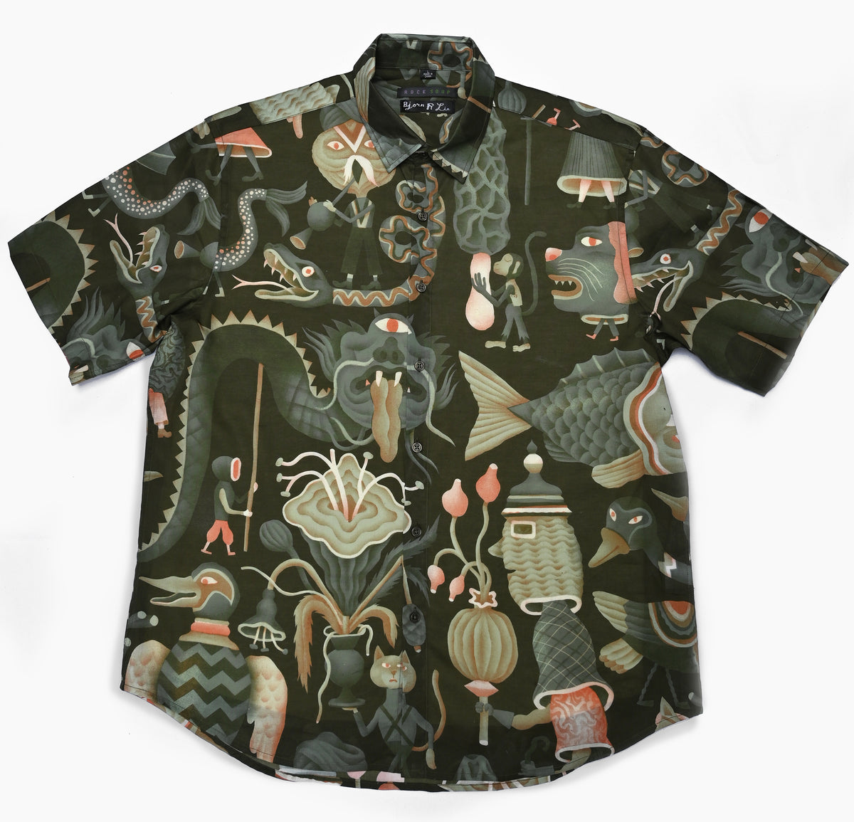 Bjorn R Lie 'Pagan Parade' Shirt | Dk Green – ROCK|SOUP